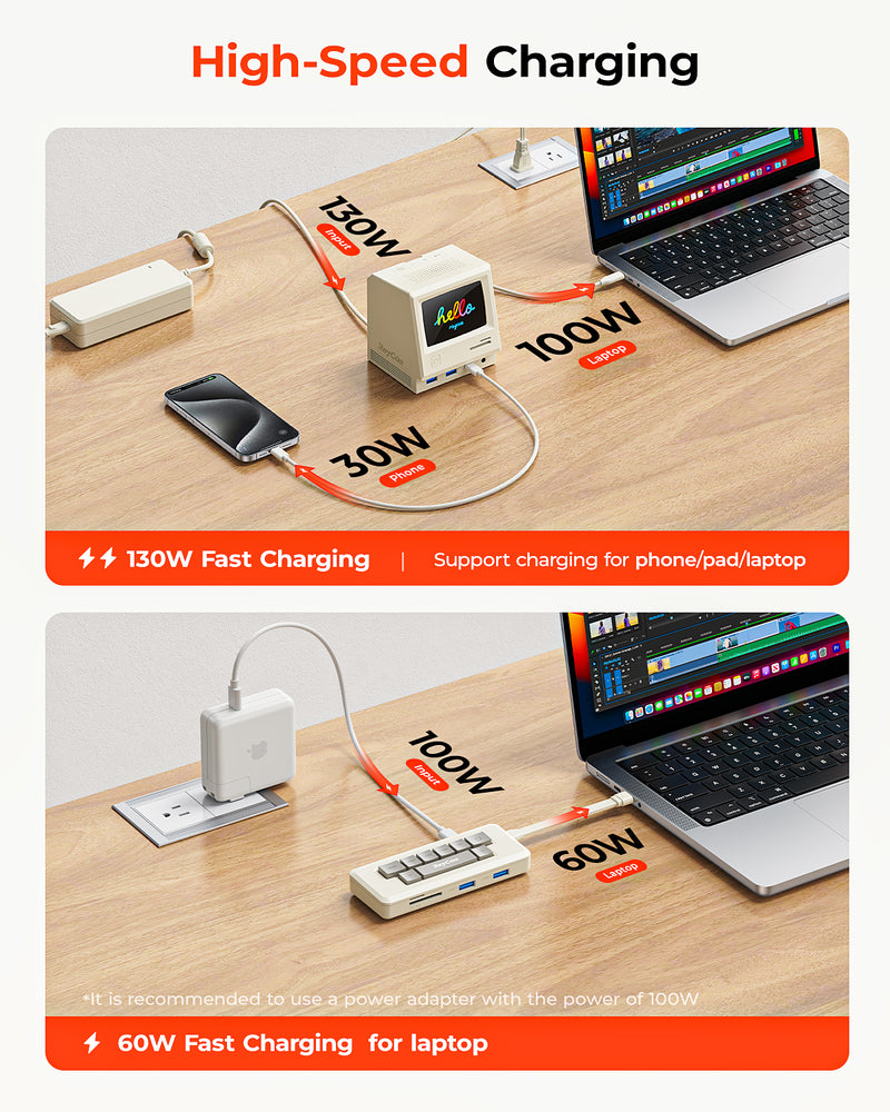 RayCue 128K: Retro Style Multifunctional Dock w/ Display
