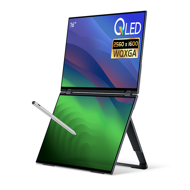 【X2 Pro】 Foldable 16-inch 2.5K dual stacked monitor Portable monitor ...