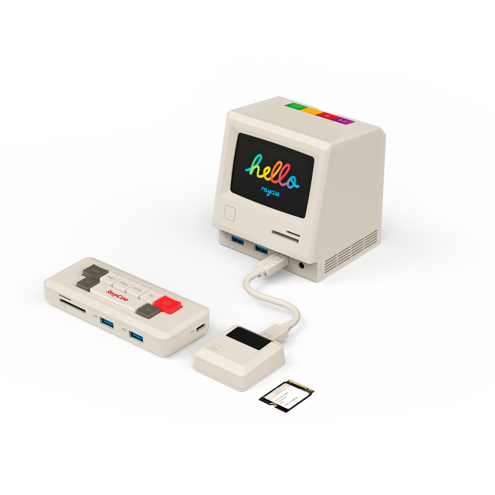 RayCue 128K: Retro Style Multifunctional Dock w/ Display