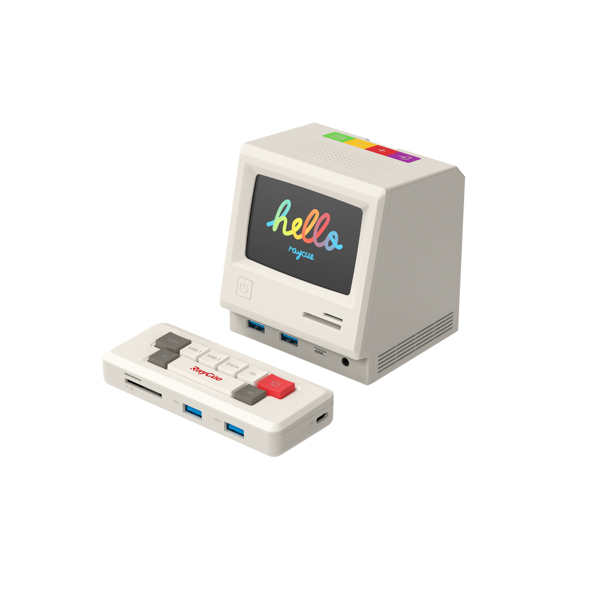RayCue 128K: Retro Style Multifunctional Dock w/ Display