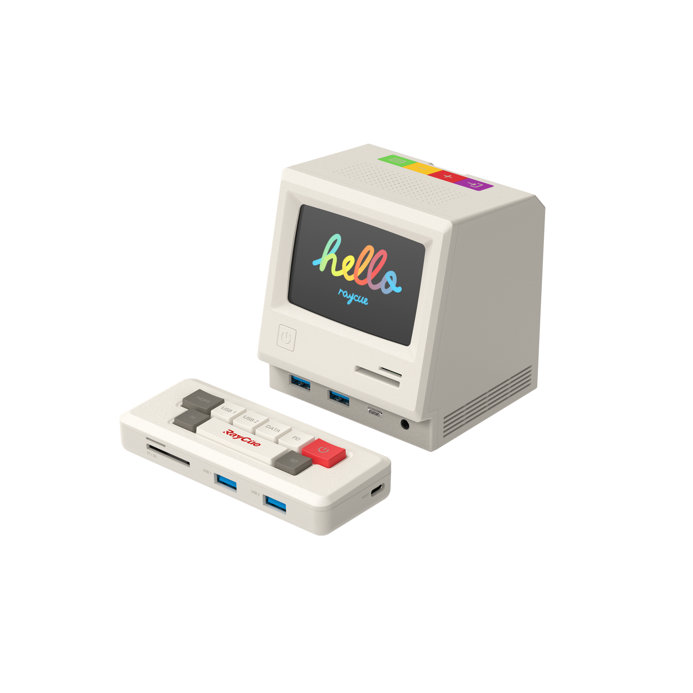 RayCue 128K: Retro Style Multifunctional Dock w/ Display