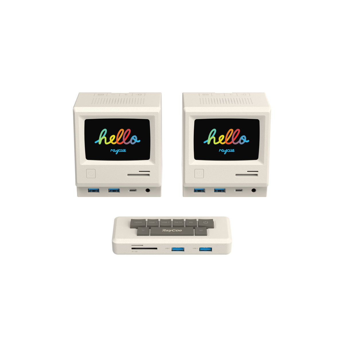 RayCue 128K: Retro Style Multifunctional Dock w/ Display