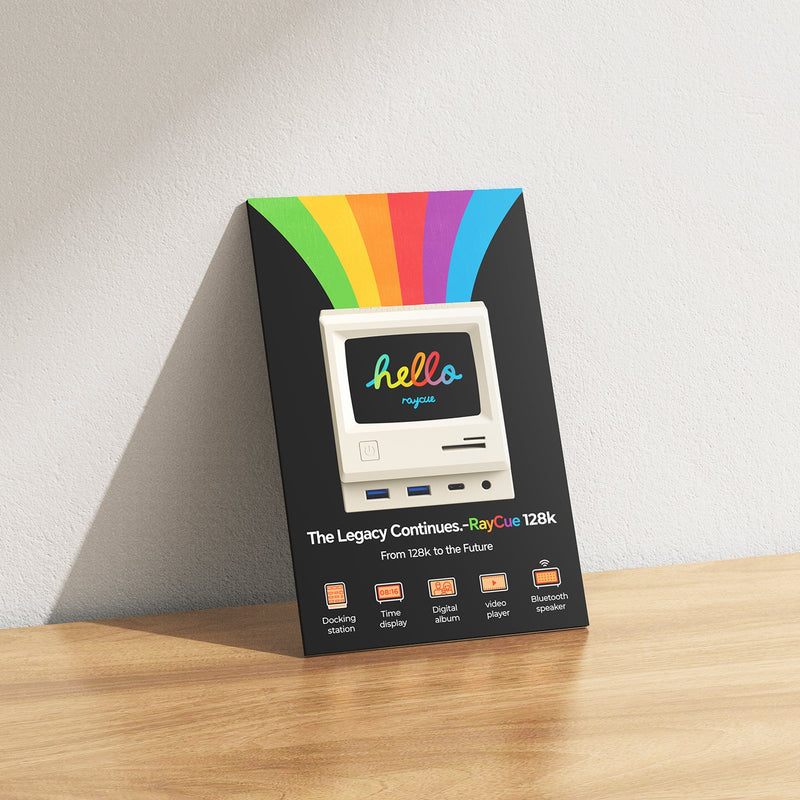 RayCue 128K: Retro Style Multifunctional Dock w/ Display