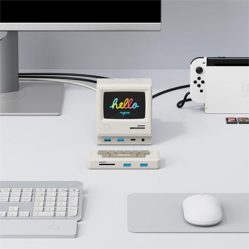 RayCue Type-C Stand & Hub with SATA SSD Enclosure for M1/M2Mac mini Ma