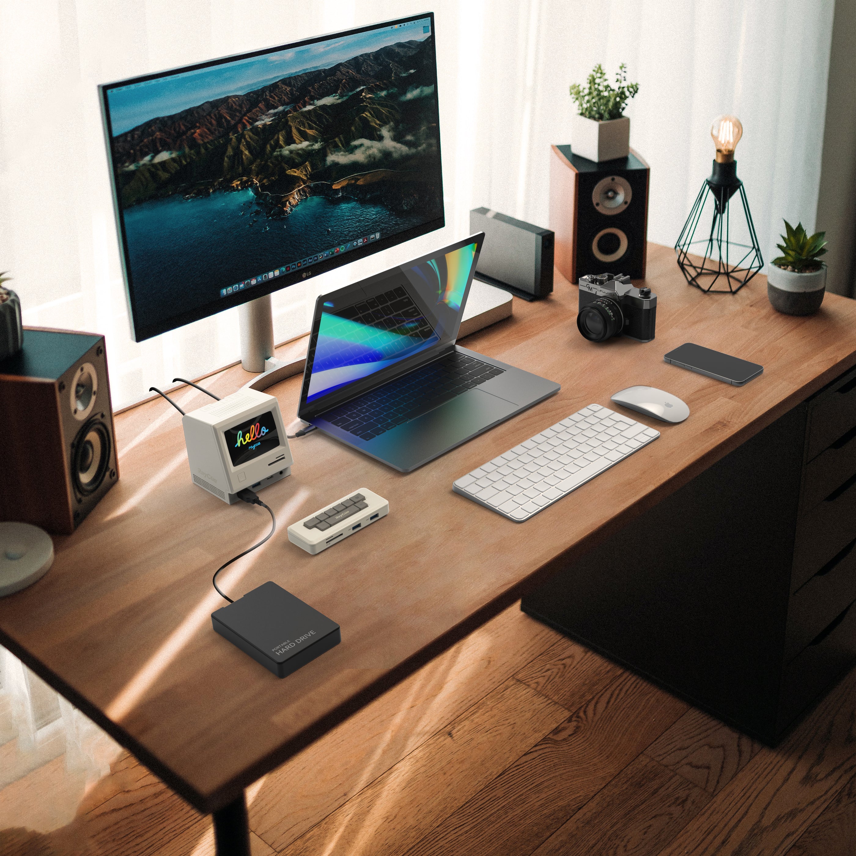 RayCue 128K: Retro Style Multifunctional Dock w/ Display